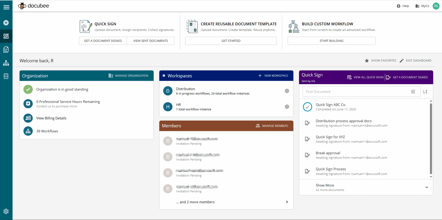 Overview of Your Docubee Dashboard | Docubee