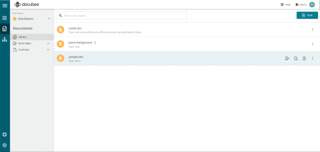 Overview of the Documents Section | Docubee